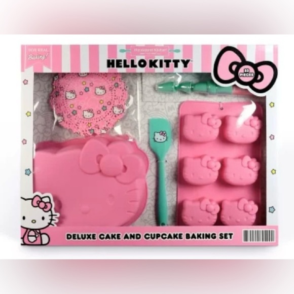 Hello Kitty | Kitchen | Hello Kitty Deluxe Cake Cupcake Baking Set Nib ...